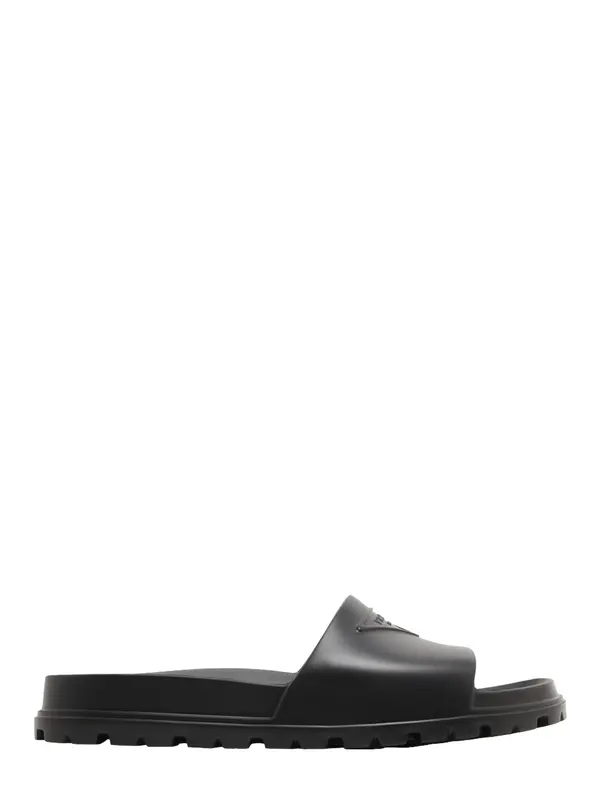 Prada Rubber Slides - Black