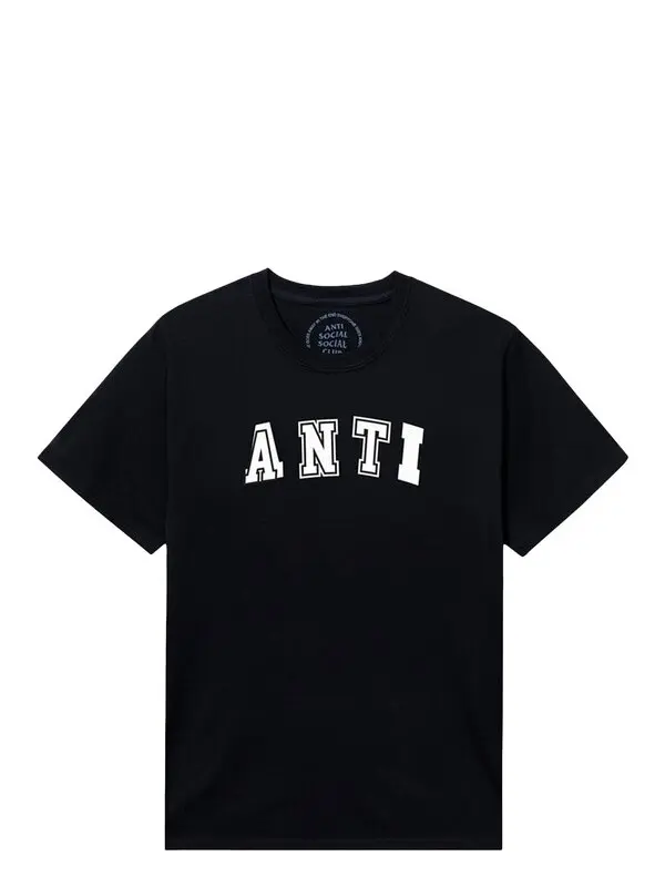 ANTI SOCIAL SOCIAL CLUB X 2 Tone Anti College Tee - Black