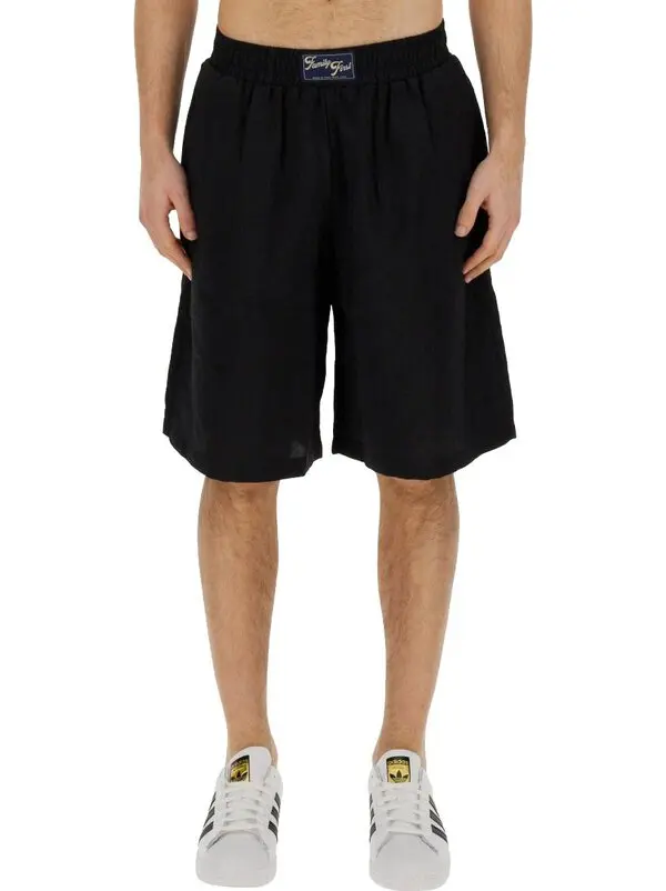 FAMILY FIRST Bermuda Shorts With Logo - Black