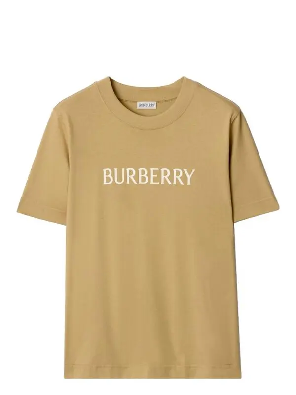 Burberry Logo Cotton T-shirt - Beige Beige