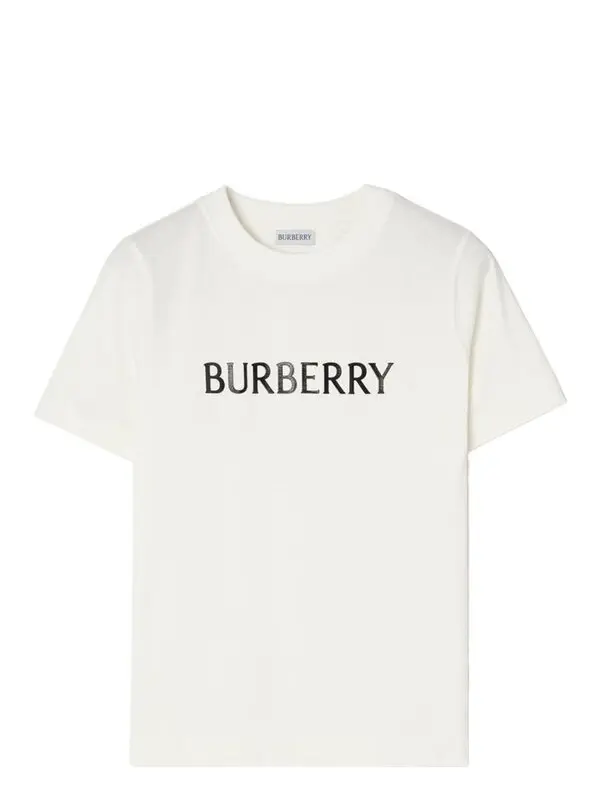 Burberry Logo Cotton T-shirt - Chalk White
