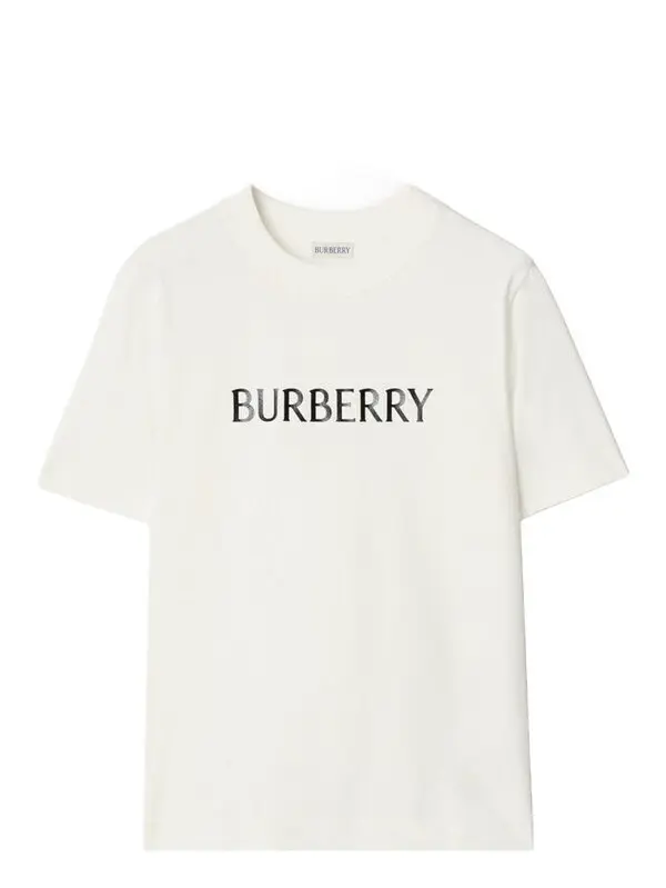 Burberry Logo Cotton T-shirt - Chalk White