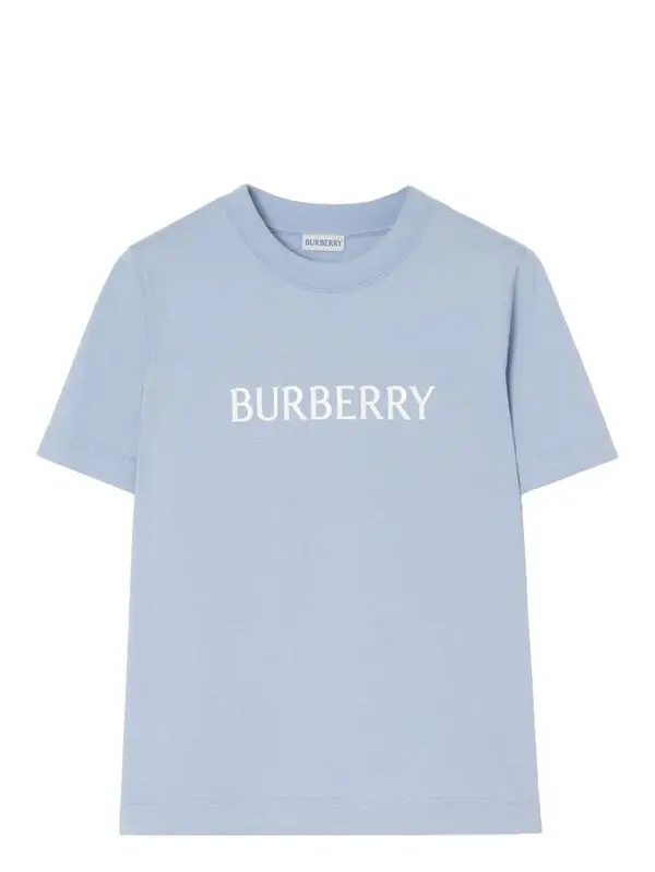Burberry Logo Cotton T-shirt - Sunbleached Blue