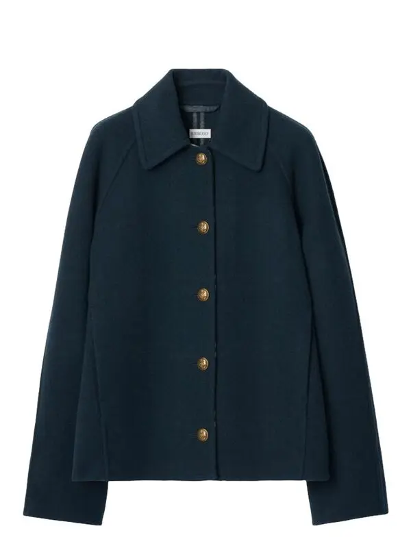 Burberry Wool Barn Jacket - Pilot Blue