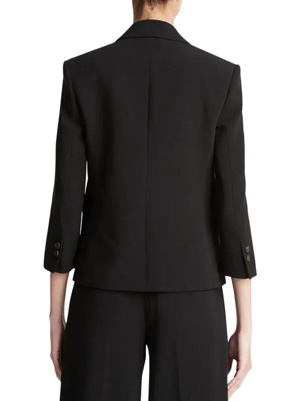 Vince Shrunken Bracelet-sleeve Blazer - Black