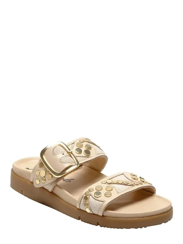 Free People Revelry Studded Slide Sandals - Plaster