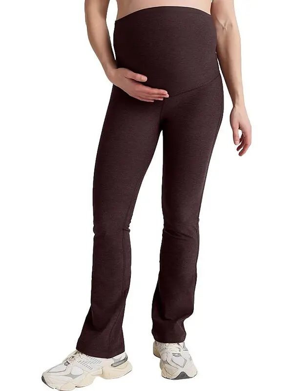 Beyond Yoga Space Dye Practice Maternity Pants - Dark Chocolate