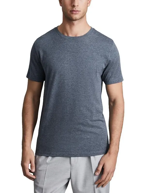 REISS Bless Slim Fit Crewneck Tee - Airforce Blue