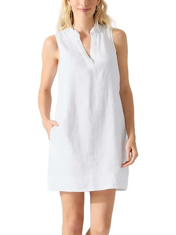 Tommy Bahama Two Palms Double Ruffle Dress - White