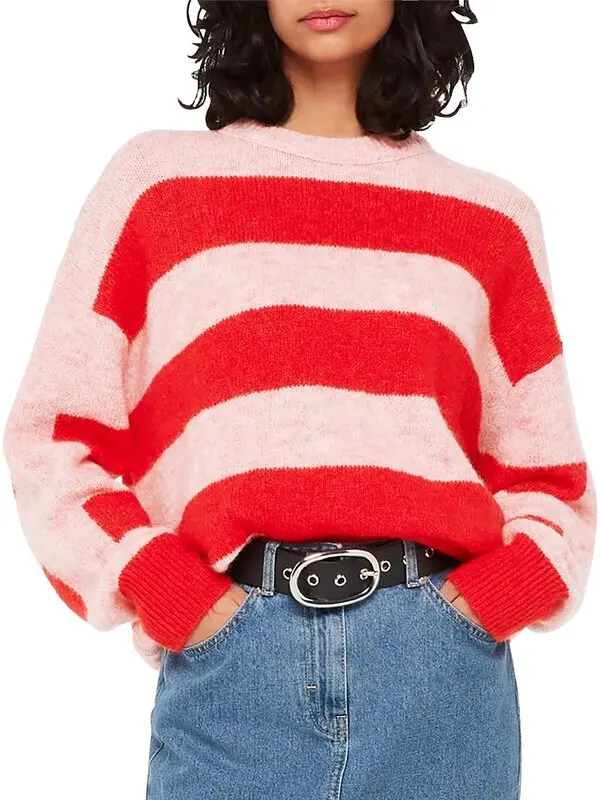 Whistles Crewneck Sweater - Pink/multi