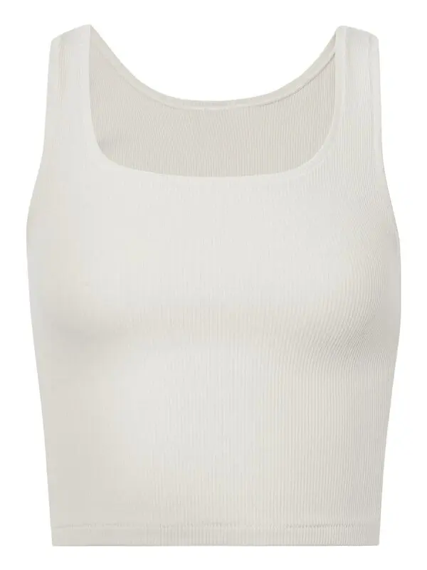 SKIMS Ribbed Cotton-blend Jersey Tank - Neutrals