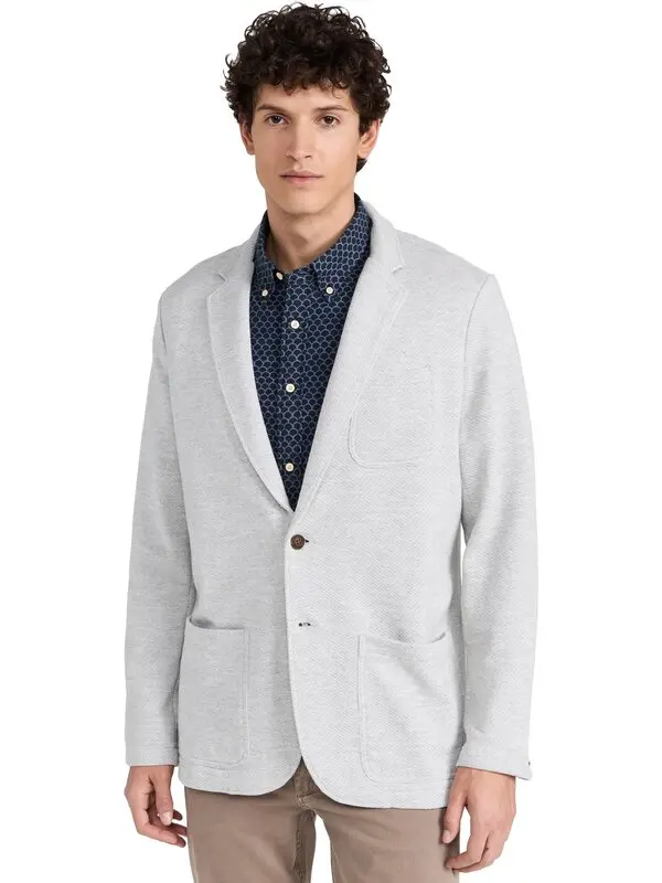 Faherty Brand Inlet Knit Blazer - Heather Grey