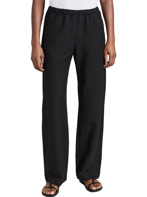 Enza Costa Twill Trousers - Black