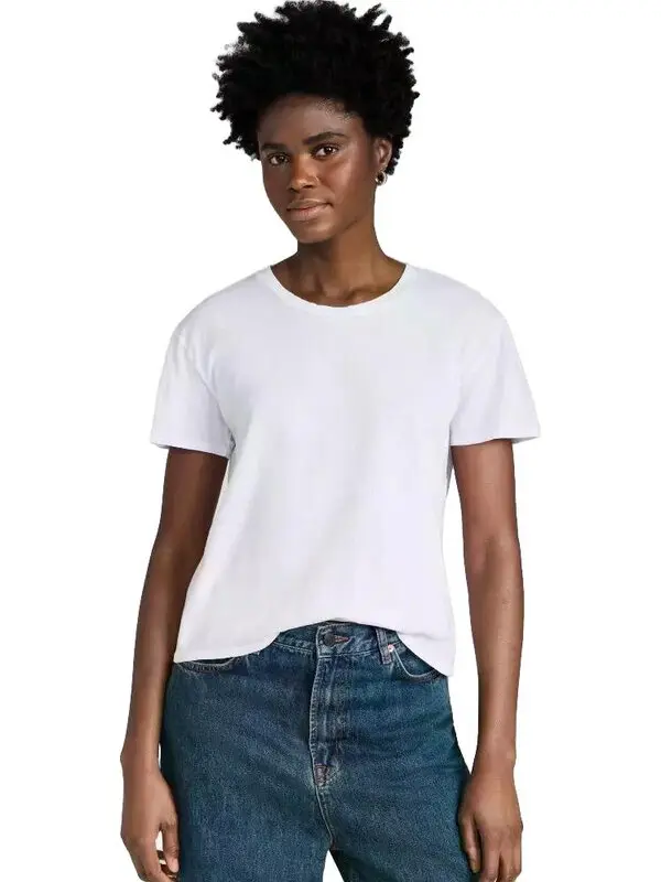PERFECTWHITETEE Harley Cotton Boxy Crew Tee - White