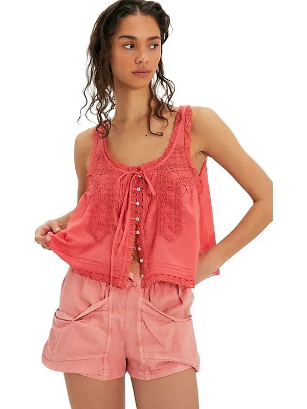 Free People Forevermore Tank - Aged Coral