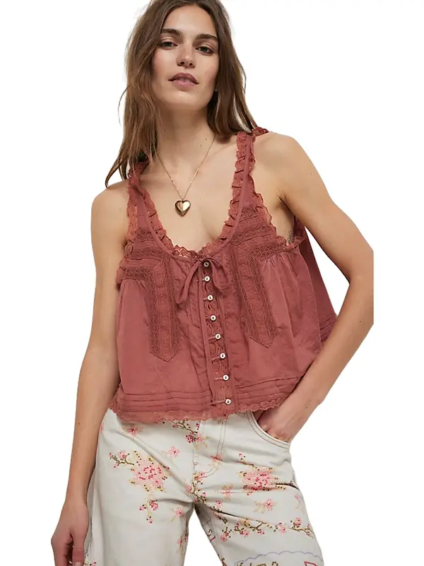 Free People Forevermore Tank - Cedar Wood