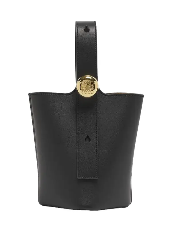 Loewe Mini Pebbled Leather Bucket Bag - Black