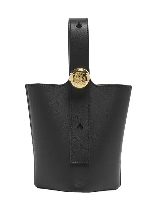 Loewe Mini Pebbled Leather Bucket Bag - Black