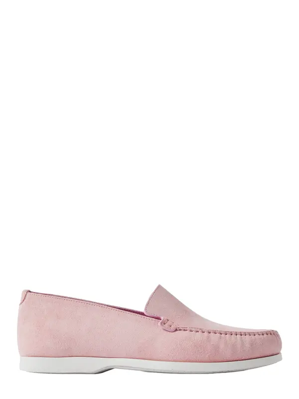 Manolo Blahnik Monaco Suede Loafers - Pink