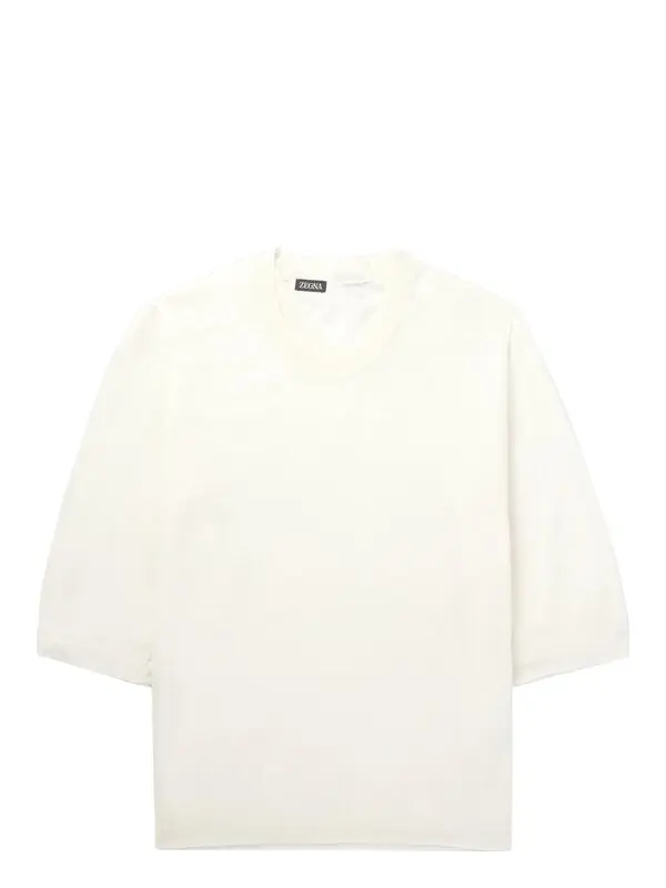 Zegna Calcare Layered Wool Sweater - White