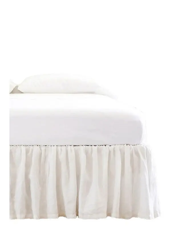 POM POM AT HOME Gathered Linen Bedskirt - Cream