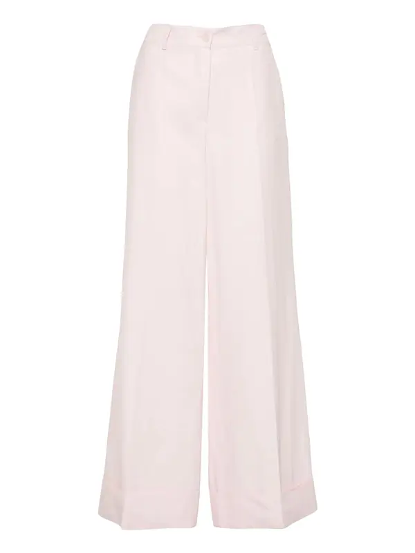P.a.r.o.s.h Mid-waist Wide-leg Trousers - Pink