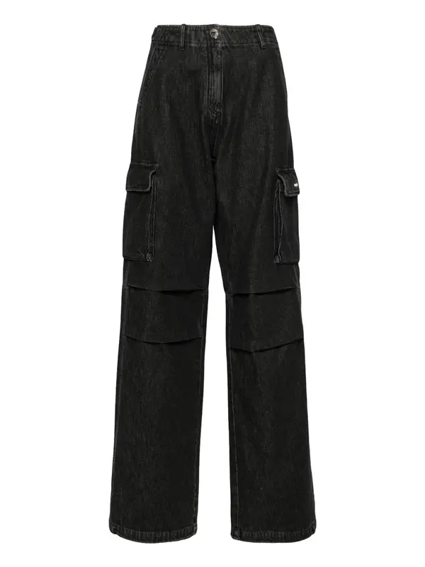 Coperni Mid-rise Wide-leg Jeans - Black