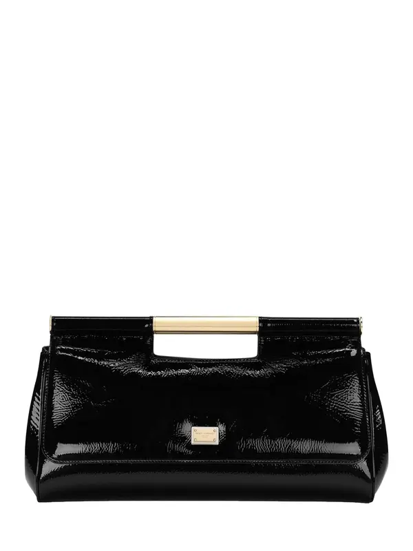 Dolce & Gabbana Patent-leather Clutch - Black