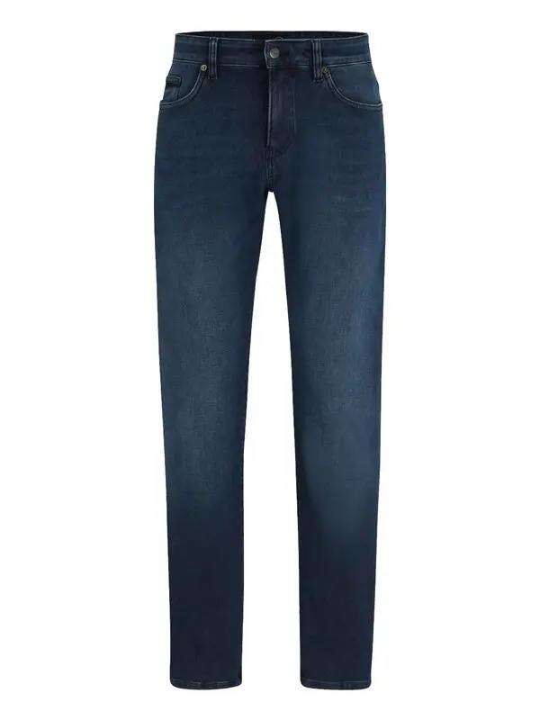 BOSS Slim-fit Stonewashed Jeans - Blue