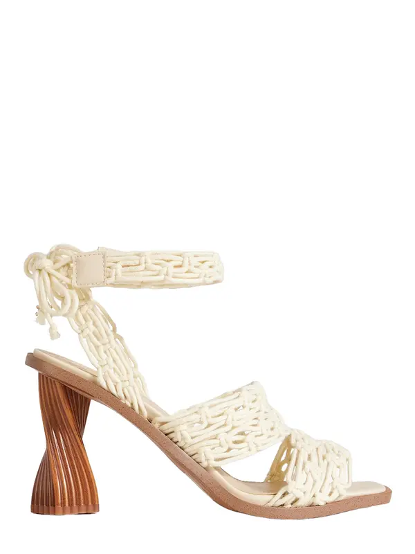 Sam Edelman Harleigh Macramé Sandals - Ecru