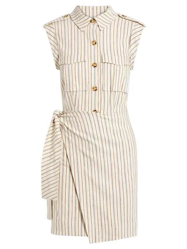 Derek Lam 10 Crosby Giselle Stripe Mini Dress - Ivory