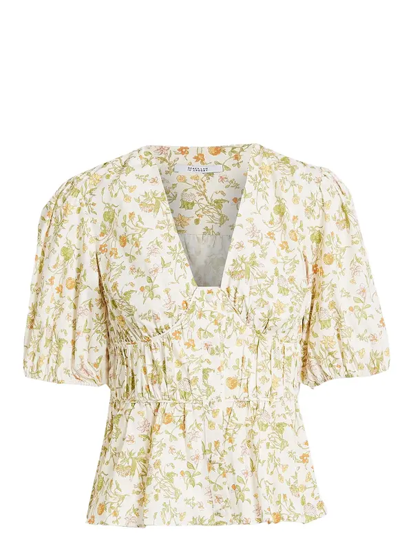 Derek Lam 10 Crosby Maureen Floral-print Top - Cream