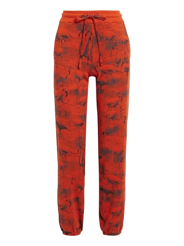 Twenty Montréal Jacquard-knit Cotton-blend Track Pants - Brick