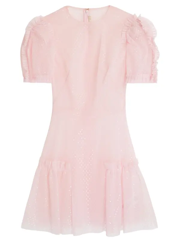THE VAMPIRE'S WIFE The Fairy Goddess Embellished Tulle Mini Dress - Baby Pink