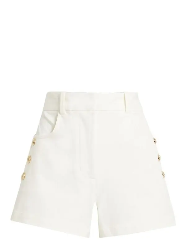 Derek Lam 10 Crosby Elliot Cotton-blend Twill Shorts - Off-white