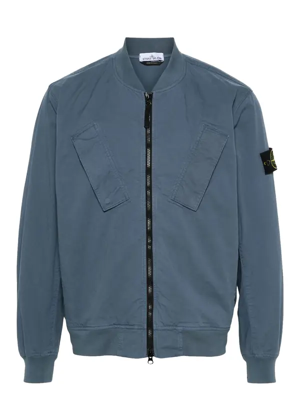 Stone Island Compass Badge Bomber Jacket - Blue