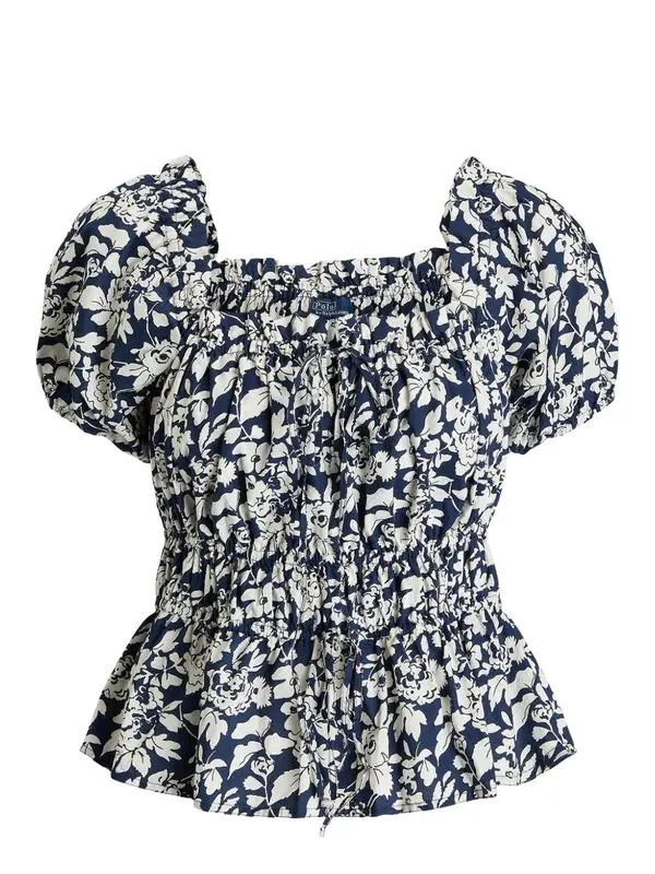 Polo Ralph Lauren Floral Print Blouse - Blue