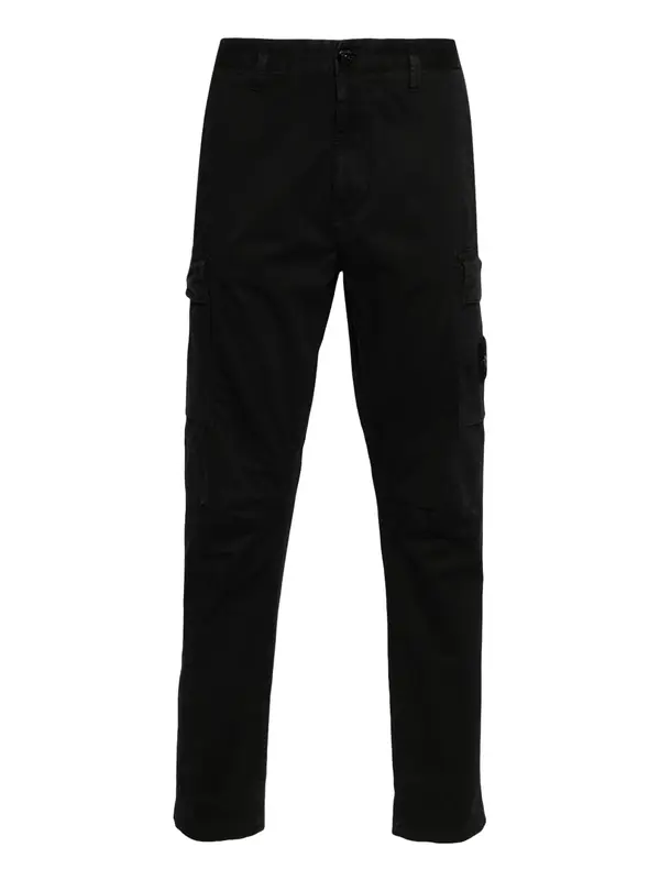 Stone Island Compass Badge Straight-leg Trousers - Black