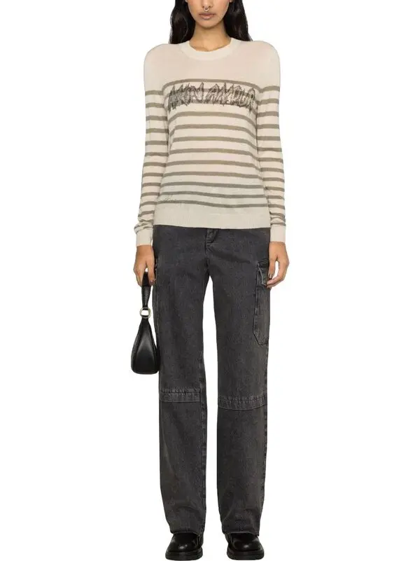 Zadig&Voltaire Mon Amour Striped Jumper - Neutrals