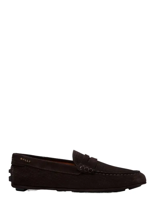 Bally Logo-embroidered Round-toe Loafers - Brown
