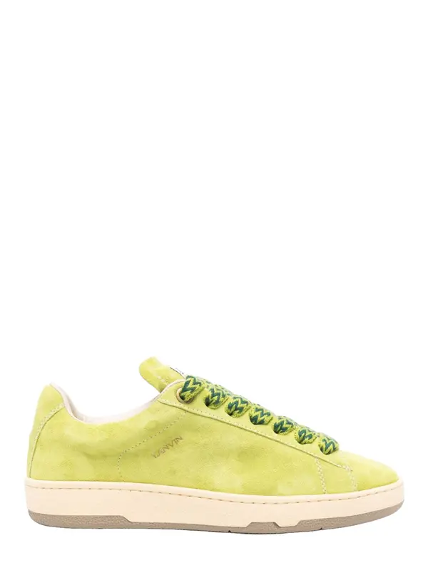 LANVIN Curb Lite Suede Sneakers - Green