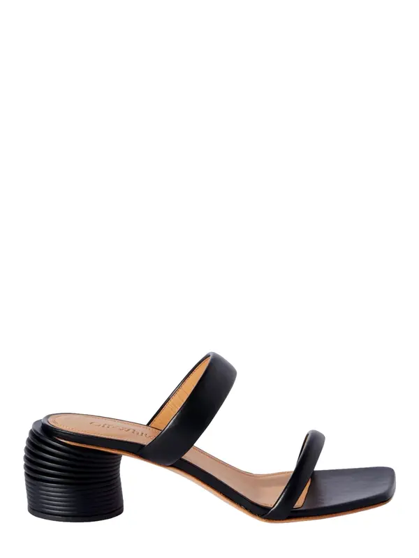 Off-White Leather Sandals - Black