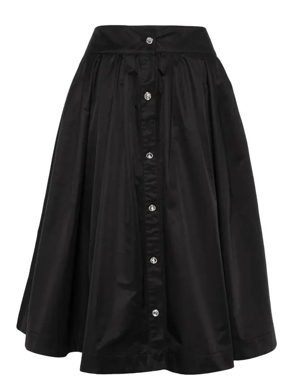 Moschino A-line Pleated Midi Skirt - Black