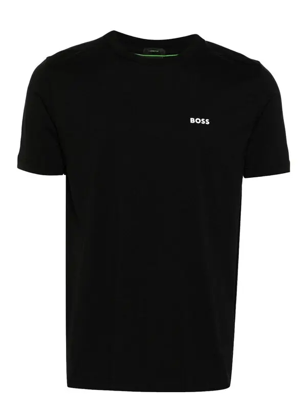BOSS Logo-print Cotton T-shirt - Black