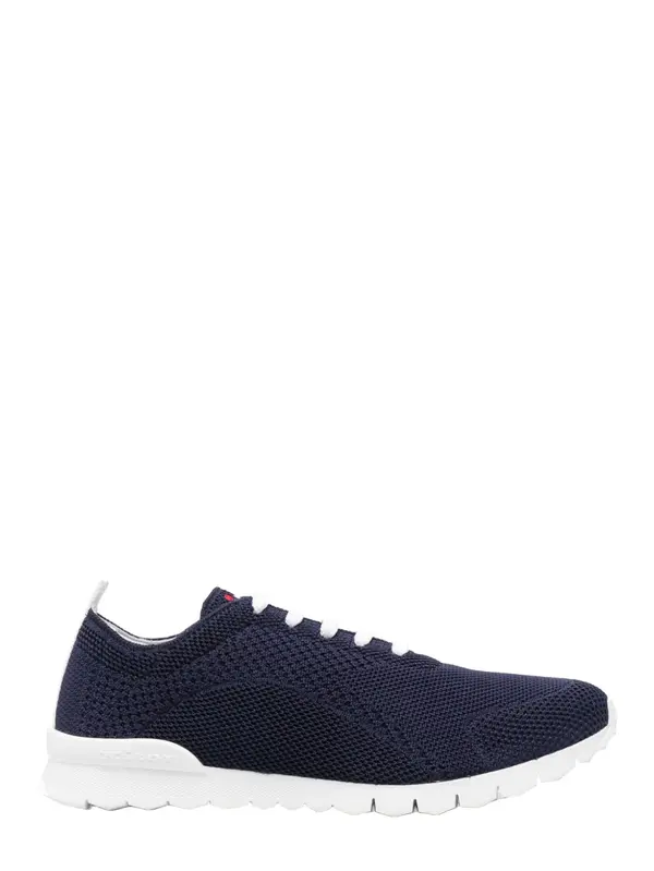 Kiton Embroidered-logo Sneakers - Blue