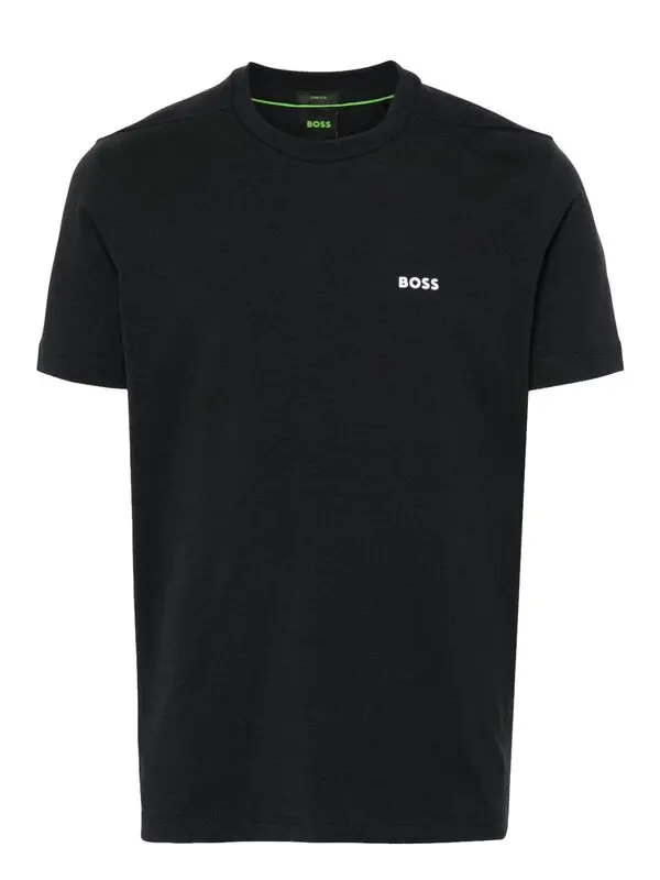 BOSS Logo-print Cotton T-shirt - Blue