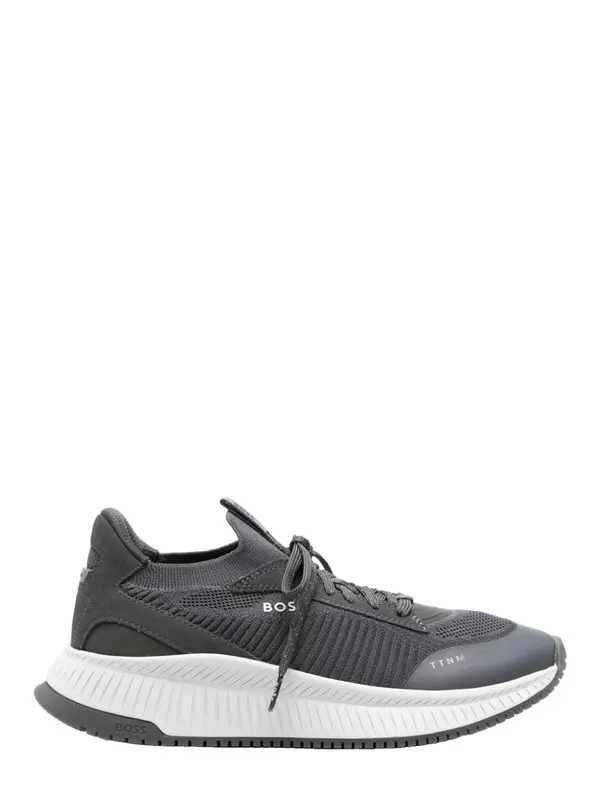 BOSS Sock-style Knit Sneakers - Grey