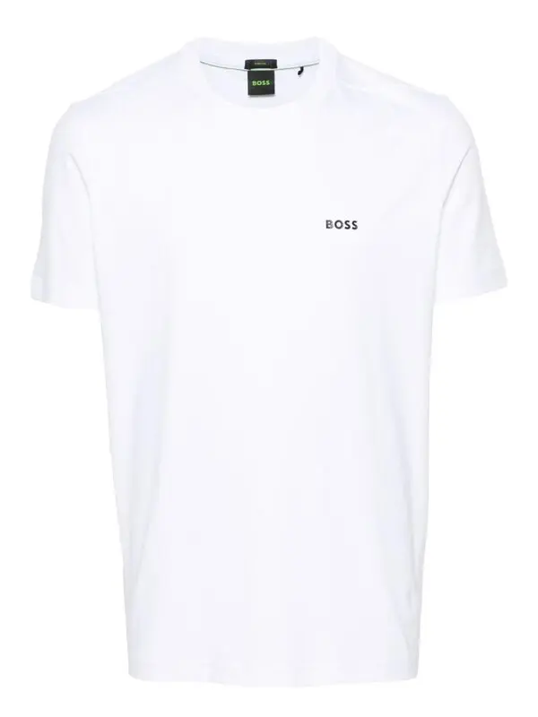 BOSS Logo-print Cotton T-shirt - White