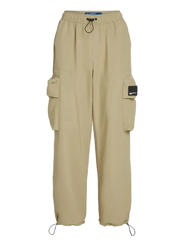 Karl Lagerfeld Straight-leg Cargo Trousers - Neutrals