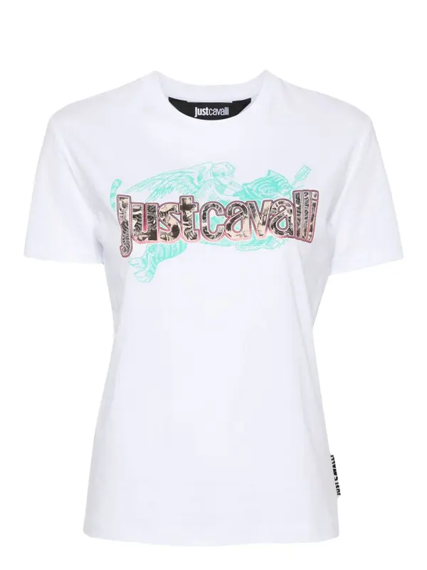 Just Cavalli Logo-print Cotton T-shirt - White